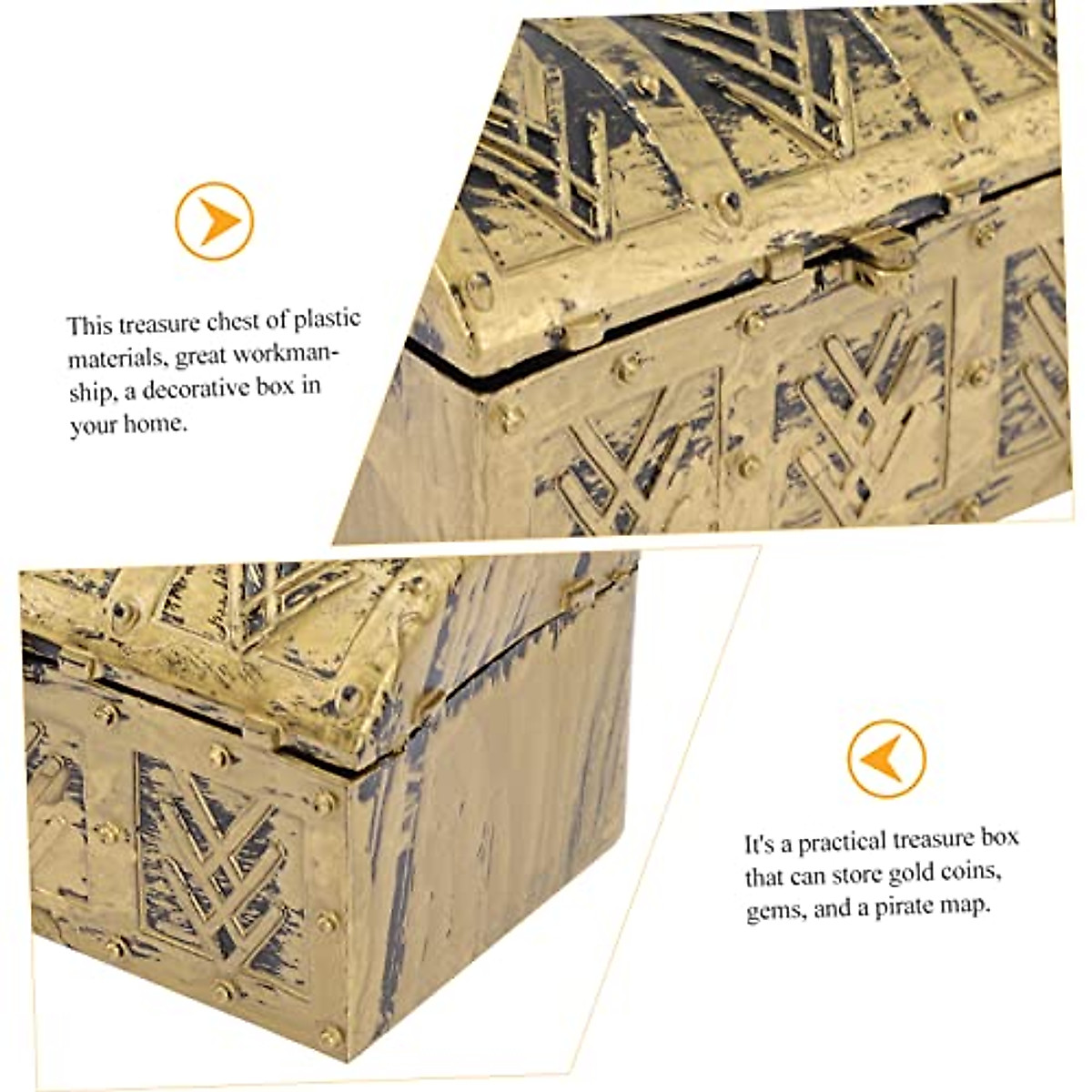 HOLIDYOYO 4 Pcs Boxes Pirate Chest Childrens Jewelry Box Jewelry Gift Boxes Storage Cubes Retro Pirate Box Pirate Coin Box Jewelry Storage Container Treasure Chest Pirate Party Favors