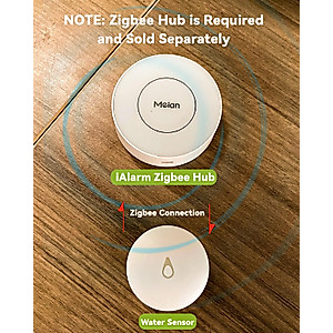 iAlarm Zigbee Water Leak Sensor, Requires Zigbee Hub, Monitor Your Entire Home for Leaks, Suitable for Kitchens, Bathrooms, Basements or Under Sink