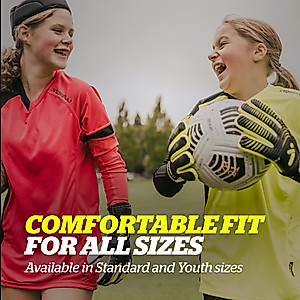 Storelli ExoShield Gladiator Goalkeeper Jersey, High-Impact Protection, Sweat-Wicking, Breathable Athletic Shirt for Soccer & Heavy-Duty Sports, Strike/Black, Small