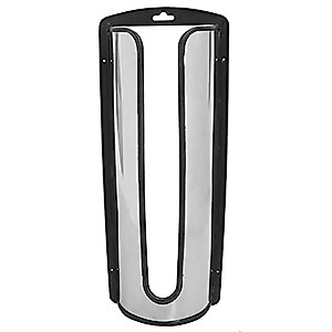 Kitchen Plastic Bag Organizer (Single Pack) Silver, By Home Basics | Metal and Plastic Baggie Organizer | Wall-Mounted Bag Dispenser For Plastic Bags | Installation Hardware Included