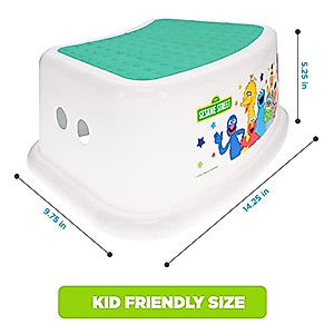 Sesame Street Sesame Squad Step Stool - Kids Step Stool, Potty Training, Non-Slip, Bathroom, Kitchen, Lightweight