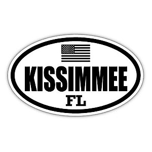 3 Pack Reflective Kissimmee FL Florida Osceola County Stealthy US Flag Euro Decal Sticker Vinyl for Hard Hats, Bottles, Glass, Toolbox 2" x 3"