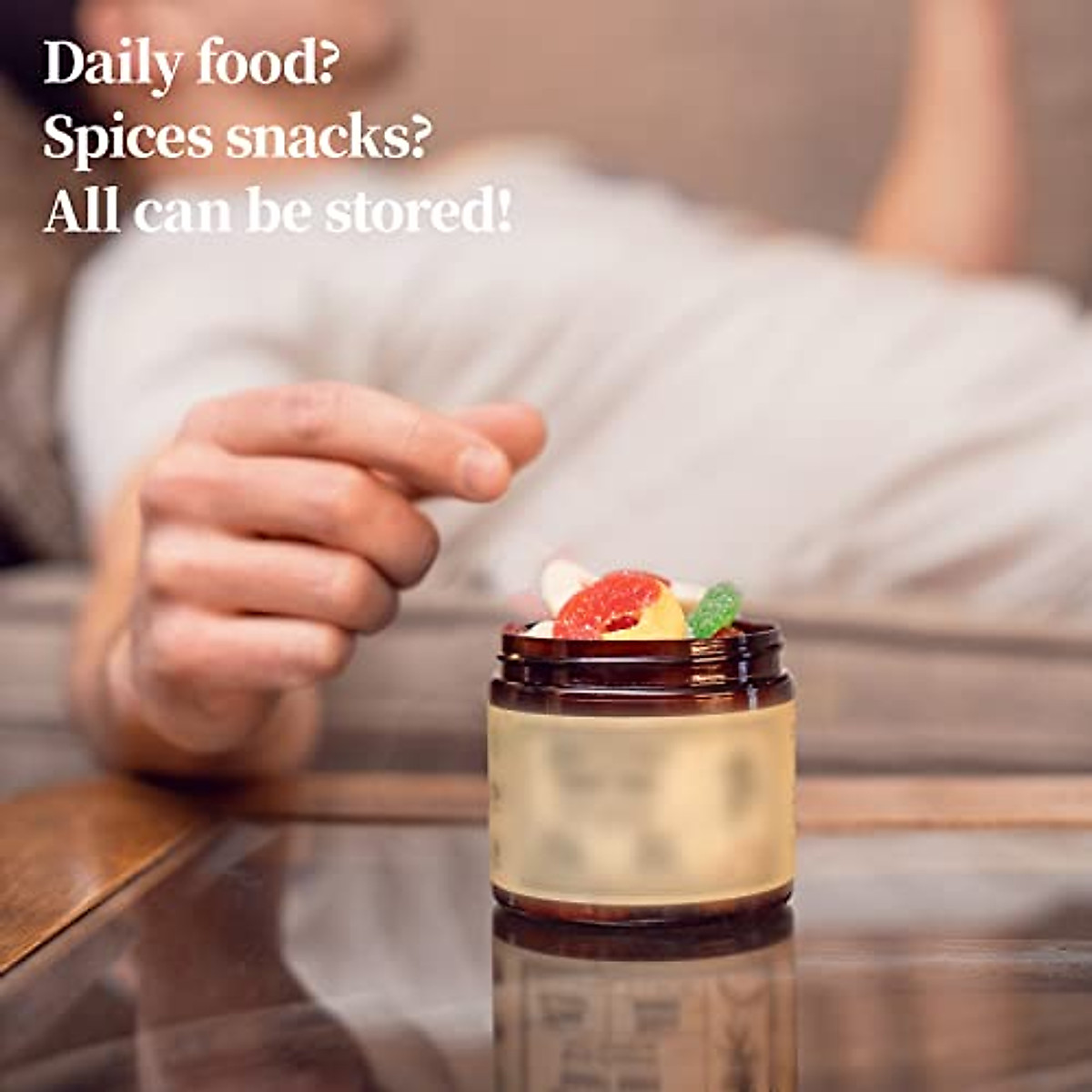 2 oz Amber Round Glass Jars (24 Pack & 48 Lids), Empty Cosmetic Containers with Inner Liners and 24 black Lids & 24 Silver Lids for Slime, Beauty Products, Cosmetic, Lotion, Ointments & DIY