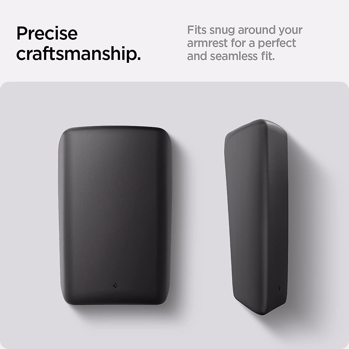 Spigen Center Console Non-Slip Armrest Cover Designed for Tesla Model 3 & Y 2025/2024/2023 with EZ Snap On Install [Not Compatible with New Model Y 2025 Refresh & Model 3 2025/2024 Refresh] - Black