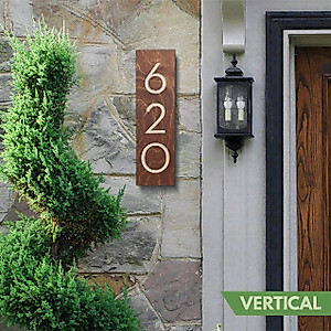 Modern House Numbers for Outside - Horizontal or Vertical Address Sign, 5 Colors, Up to 6 Digits, Address Plaque