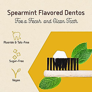 SuperBee Dentos 100 Toothpaste Tablets, Fluoride Free & Eco Friendly, Sensitive Bites for Kids and Adults, Chewable Spearmint