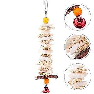 LUOZZY Parrot Cage Chewing Toy Bird Bite Toy Hanging Parrot Toy for Small Birds, 25CM