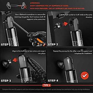 A-Premium Tailgate Rear Hatch Lift Supports Shock Struts Compatible with Select Ford Models - Focus 2012 2013 2014 2015 2016 2017 2018 Hatchback - Replace# 059992, 1747492(2PC Set)