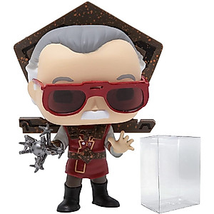 POP Marvel: Stan Lee - Stan Lee in Thor Ragnarok Outfit Funko Vinyl Figure (Bundled with Compatible Pop Box Protector Case), Multicolor, 3.75 inches