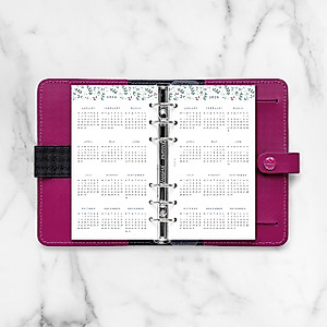 Filofax Calendar Diary Refill, Personal/Compact Size, Week-to-View, Garden Minimal Diary Pack, Multilingual: Five Languages, 2024 (C68492-24)