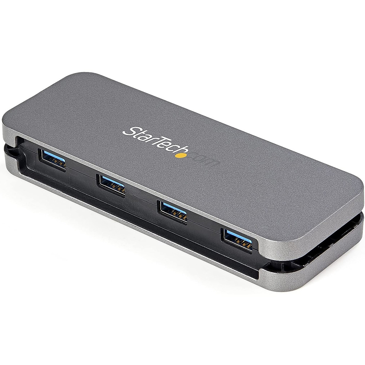 StarTech.com 4 Port USB 3.0 Hub - USB-A to 4X USB-A - SuperSpeed 5Gbps Portable USB 3.1 Gen 1 Type-A Hub - USB Bus Powered - Laptop/Desktop USB Hub with Long Cable 11" & Cable Management (HB30AM4AB)