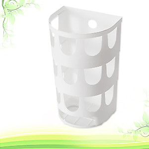 FAVOMOTO Bag Saver Trash Bag Holder Trash Bag Organizer Paper Towel Dispenser Napkin Dispenser Hollow Grocery Bag Dispenser Wall Mounted Desk Dispenser Bags for Wall-mounted Tissue White