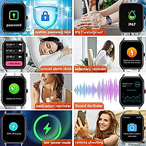 Smart Watch for Men Women with Bluetooth Call, 2023 Newest 1.95''HD DIY Dial Fitness Activity Tracker Waterproof Fitness Watch with Heart Rate Sleep Monitor, Multi-Sports Smartwatch for Android iOS…