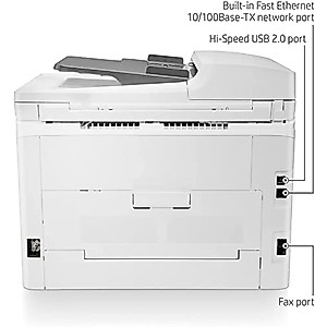 HP Laserjet Pro MFP M183FW All-in-One Wireless Color Laser Printer, Print,Copy,Scan,Fax, 16ppm, 600x600 dpi, Auto Duplex Printing, 2-line Display, 35-Page ADF, Wulic Printer Cable