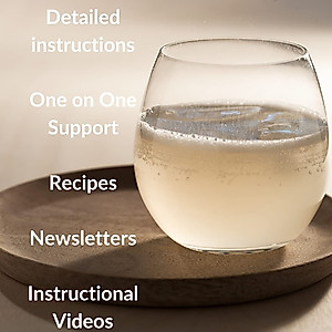 Organic Heirloom Starter Unlimited Usage Dehydrated Water Kefir Grains by Water Kefir World- Grown in Organic Specialty Sugars and Natural Spring Water - Organic, Vegan, Gluten-Free, and Caffeine-Free