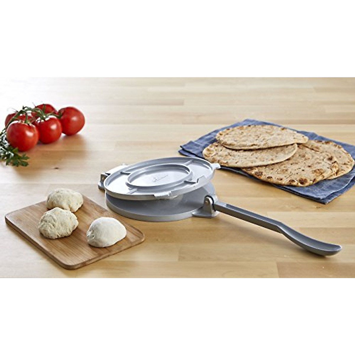 IMUSA USA MEXI-86005 6" Easy to Use Aluminum Tortilla Press, Silver