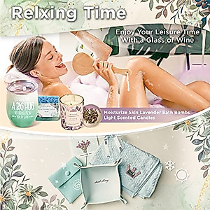 Birthday Gifts for Women, Unique Spa Gifts Baskets for Her, Best Self Care Package Present Kit Set Ideas for Female Mom Wife, Special Gifts Box Set with Wine Tumbler Valentine Gift, Mother's Day Gift
