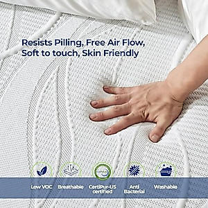 Queen Mattress, 10 Inch Queen Size Mattress, Cooling Gel Memory Foam Mattress In A Box For Fresh Cool Sleep & Pressure Relief, Fiberglass Free, Made In USA