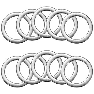AOIT 10 Pcs Aluminum Transmission Fluid Drain Plug Crush Washer Seal Fits for Toyota Prius Corolla Tacoma Camry, Replacement for The Part# 90430-18008, Used for Change Transmission Fluid