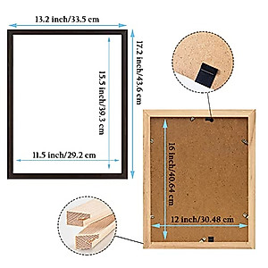 Nohouis Diamond Painting Picture Frames 12x16,for 13 x 17 in/35 x 45cm 5D Diamond Painting Art Kits Diamond Painting Pictures or Photos,Black Natural Solid Wood Wall Hanging Picture Frame