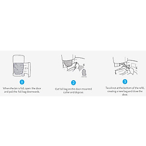 JANM280DAEA - AKORD Slim Adult Diaper Disposal System, White, 12.44x10.51x20.51 Inch