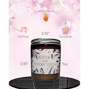 Scented Candle, Gift for Girlfriend, Women, Thank U for Everything, Thanksgiving for Mom, Bluebell Scent Aromatherapy Candle, Her, Wife, Women, Mother Birthday Gift Idea, 7oz