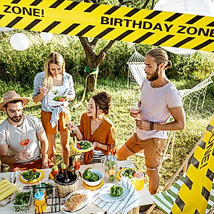 Kasyat 2 Rolls 132 Feet Construction Party Tape Construction Themed Party Tape Party Caution Tape for Construction Birthday Party Supplies Construction Decorations (Classic Style)