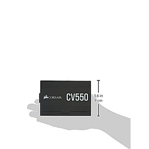 Corsair CV550, CV Series, 80 Plus Bronze Certified, 550 Watt Non-Modular Power Supply - Black