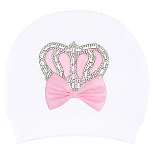 Lilax Baby Girl Newborn Crown Jewels Layette 3 Piece Gift Set 0-3 Months Pink