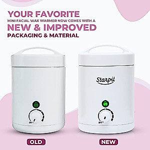 Starpil Wax Machine - Mini Wax Warmer for Hair Removal 4oz / 125g – Best for Hard Wax Beads – Use for Hair Removal – Adjustable Temperature Wax Pot for Facial Hair