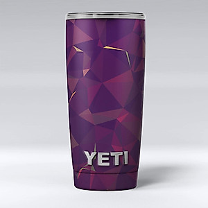 Design Skinz Purple and Orange Geometric Shapes - Skin Decal Vinyl Wrap Kit Compatible with The Yeti Rambler Cooler Tumbler Cups