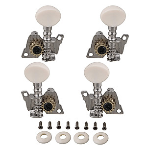 BQLZR 2R2L Tuning Peg Machine Head Tuners 4 String Guitar with creamy-white Button