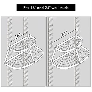KES 27.5-Inch Pot Rack Wall Mounted, 2-Tier Hanging Pot Rack for Pots and Pans Storage, Classic Semi-Circle Design, Black, KUR502S70B-BK