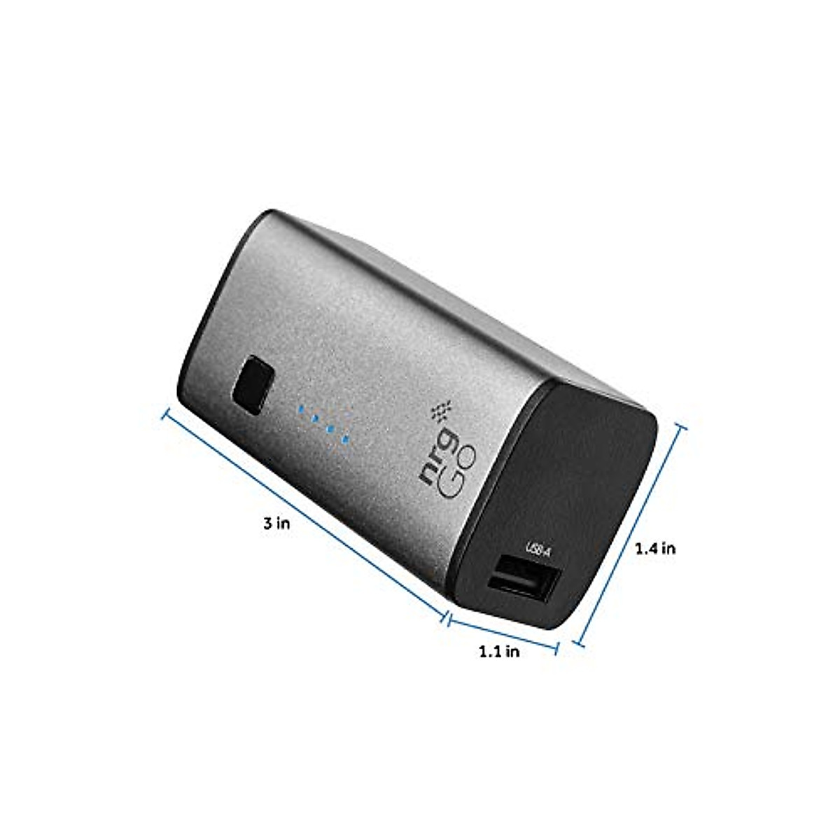 nrgGo Powerbank 5000 mAh Portable Charger, Mini Power Bank USB C, 18W PD Battery Pack 5000mAh, Battery Phone Charger for iPhone, Samsung and More