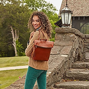 Patricia Nash | Luzille Leather Backpack for Women | Convertible Backpack Tote | Women's Purse Backpack, Tan