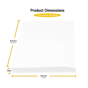 Mandala Crafts Tear Away Stabilizer for Embroidery Backing Stabilizer - Machine Embroidery Stabilizers - 8X12 in Medium Tearaway Stabilizer for Machine Embroidery