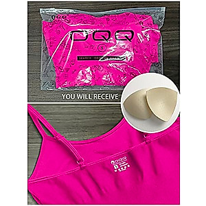 OQQ Women's Yoga Sexy One Piece Spaghetti Strap Tummy Control Padded Sports JumpSuit Bra Romper, Tea Leaf1, Small