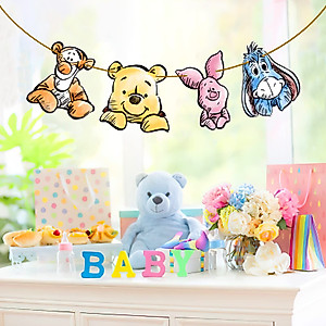 Winnie Banner For The Pooh Baby shower Decorations The Pooh Birthday Banner Winnie and Friends Party Supplies Winnie Theme Party Favor