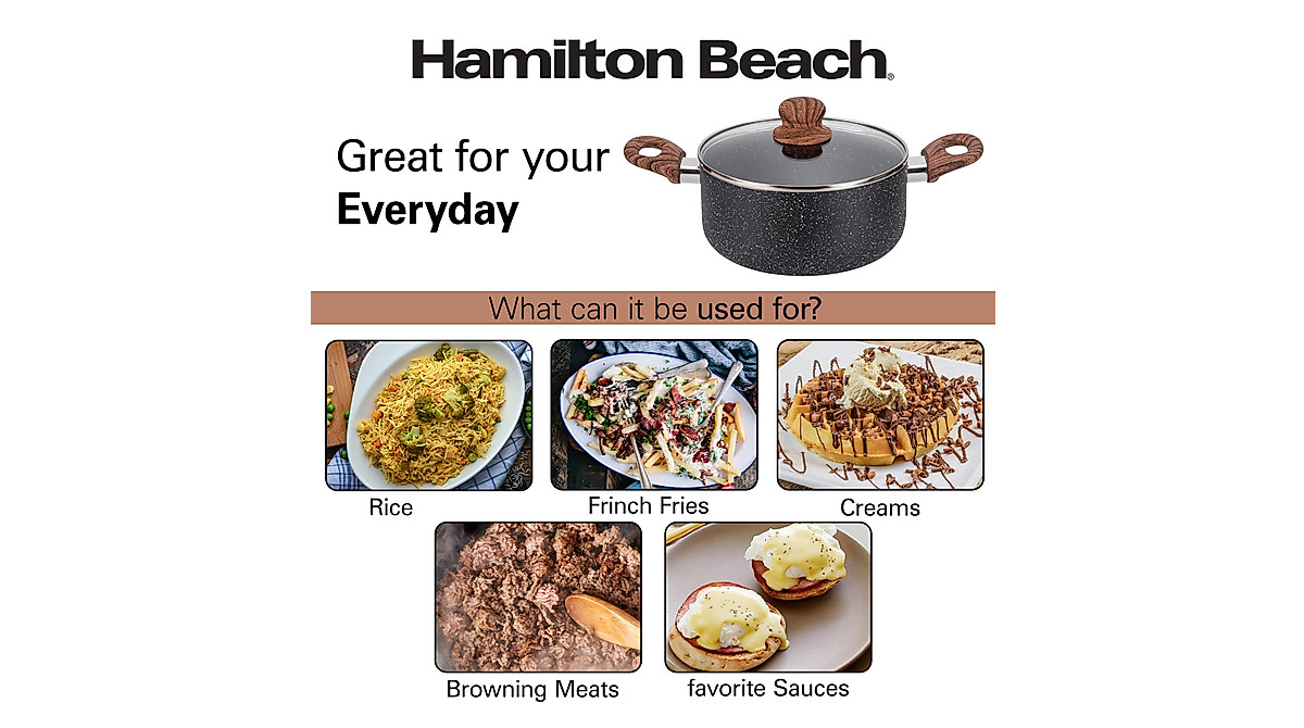 Hamilton Beach 3QT Nonstick Dutch Oven for Versatile Cooking
