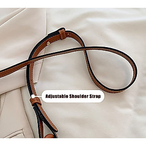 Large Vegan Leather Shoulder Bag for Women, Designer Hobo Bag Crossbody Purse Adjustable Strap (Medium)