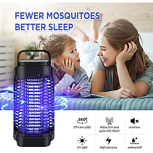 Bug Zapper - Powerful Electric Mosquito Zapper Fly Killer for Indoor-4200V Metal Mesh, Insect Fly Trap Indoor Mosquito Killer for Home, Garden, Patio, Backyard(18W)