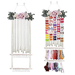 NUWAJP Headband Holder for Girls, Hair Clips Bows Holder Baby Headbands Storage Personalized Hair Accessories Storage Organizer Wall Hanging Decor for Nursery Room Closet