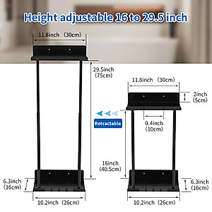 Filta Towel Rack with Shelf for Bathroom Wall Mounted,Retractable Height Metal Bath Towel Rack with Reliable Hooks Storage for Rolled Towel（Black）