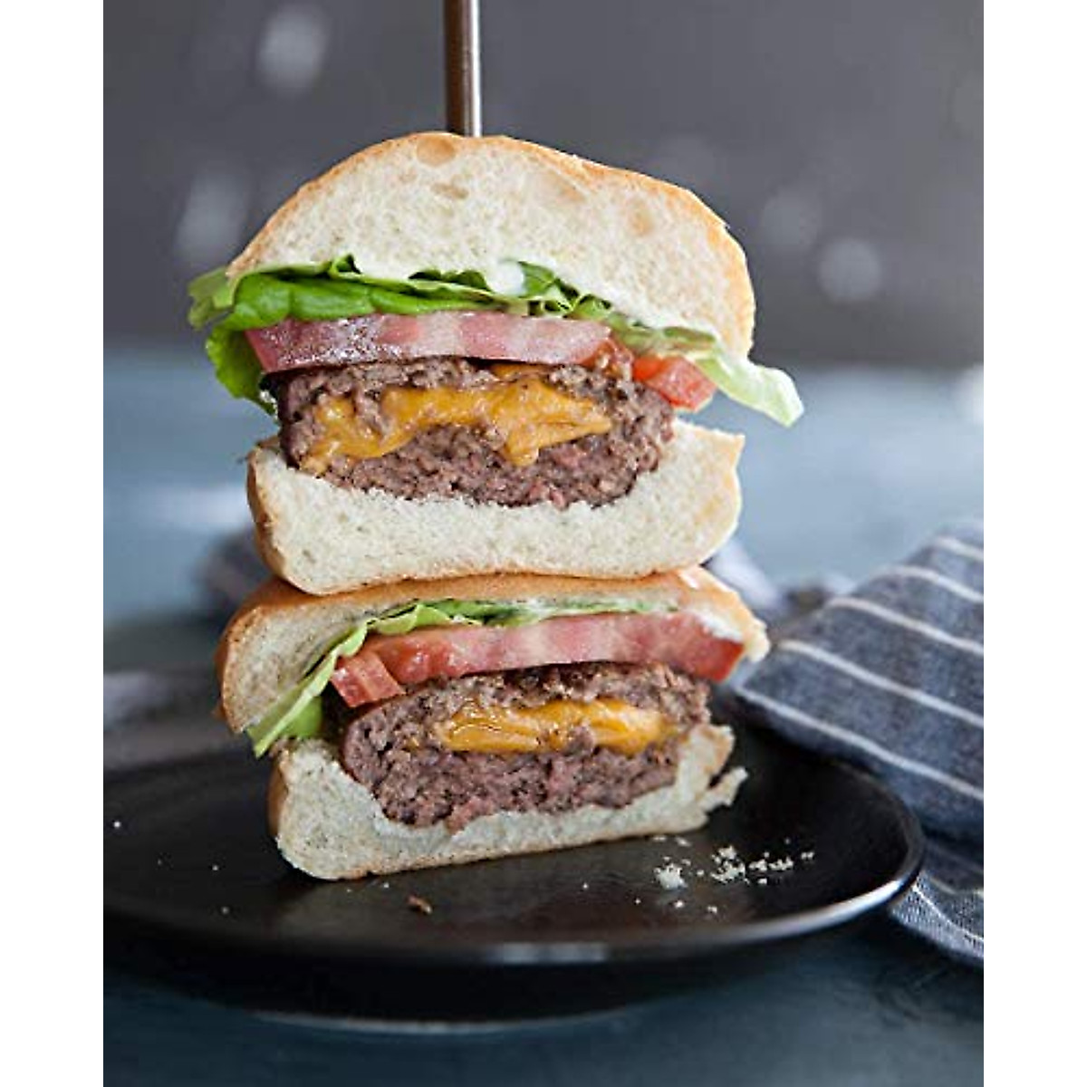 Hamburger Grilling Gift Set – Includes Smoker Box & Smoking Chips, Spices, Planks, Patty Press, Grill Scraper and More