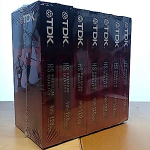 TDK 7 Pack T-120 VHS Premium Quality HS Video Tape- 120 minute/6 hour. Discontinued by Manufacturer