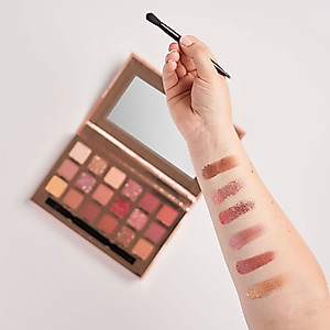 W7 Socialite Pressed Pigment Palette - 18 Pink Nude Colors - Flawless Long-Lasting Glam Makeup