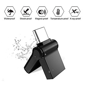 Aiibe 128 GB USB C Flash Drive Dual Drive USB Type-C Thumb Drive 128GB 128G USB-C Drive - Black