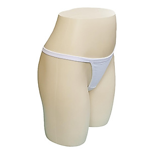 Zofirao 5 Pack Women's Black White Red Panties Cotton Spandex Thongs Underwear G-strings (M, White)