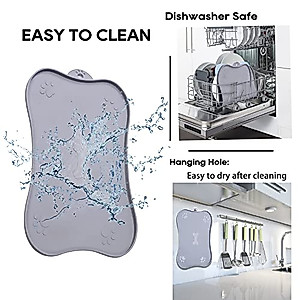 KILIN Silicone Dog Food Mat，Dog Mat for Food and Water,Raised Edges to Prevent Spills,Waterproof Dog Feeding Mat Keep Pet Bowls in Place- 11.8 x 19.8 Inches