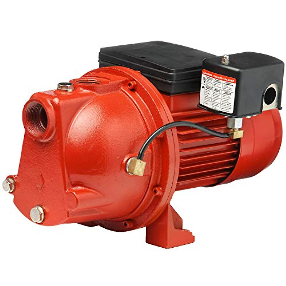 Red Lion RL-SWJ100 1 HP, 17 GPM Dual Voltage (115/230 Volts) Cast Iron Shallow Well Jet Pump, Red, 97081001